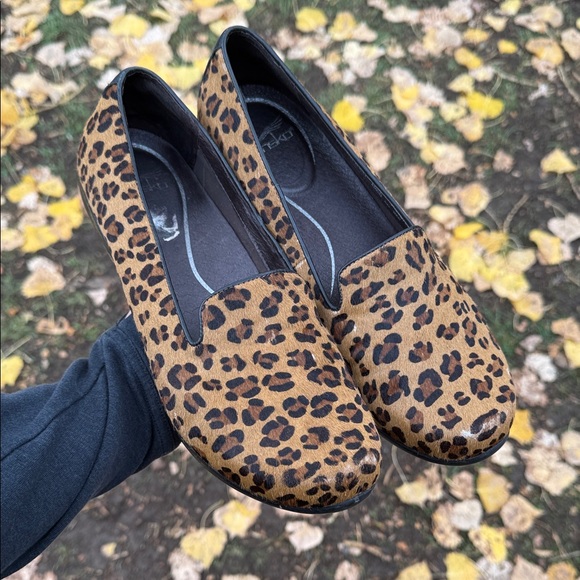 Dansko | Shoes | Dansko Leopard Print Womens Loafers Pony Hair | Poshmark